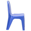 Blue Plastic Stackable School Chair with Carrying Handle and 11'' Seat ...
