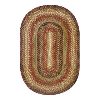 Homespice Decor Gingerbread Jute Braided Rug 5x8' Oval - Contemporary ...