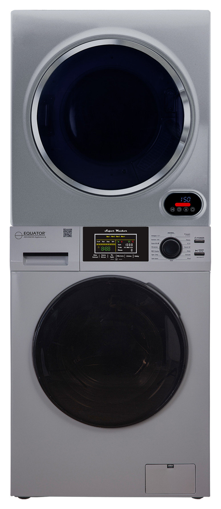 Equator 110V 1.6 cf Washer w/ Pet Cycle & 110V 3.5cf Vented Digital ...