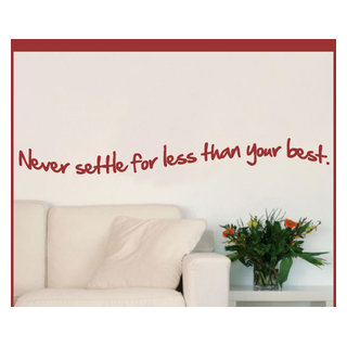 Never settle Vinyl Wall Decal classroomquotes15, 42 in. - Contemporary ...
