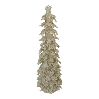 December Diamonds Ocean Mist 17" Natural Coral Cone Tree - Contemporary ...