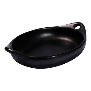 Ancient Cookware, Chamba Clay Oval Serving Dish with Handles, 9x13x2.5 ...