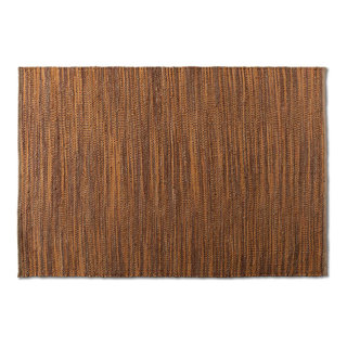 Baxton Studio Michigan Rust Handwoven Hemp Blend Area Rug ...