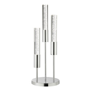 Chrome Integrated LED 3 Lights Table Lamp with Acrylic Tubes - Modern ...
