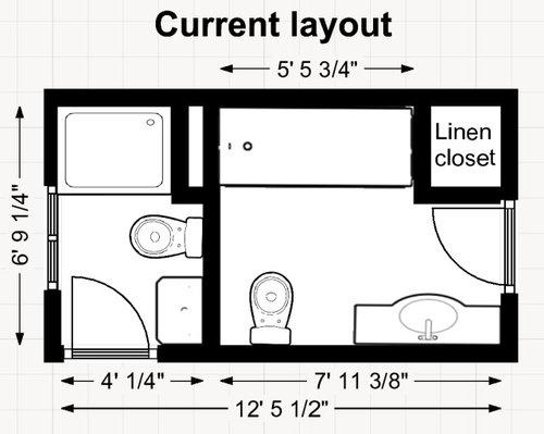 Help with 2 small bathrooms layout