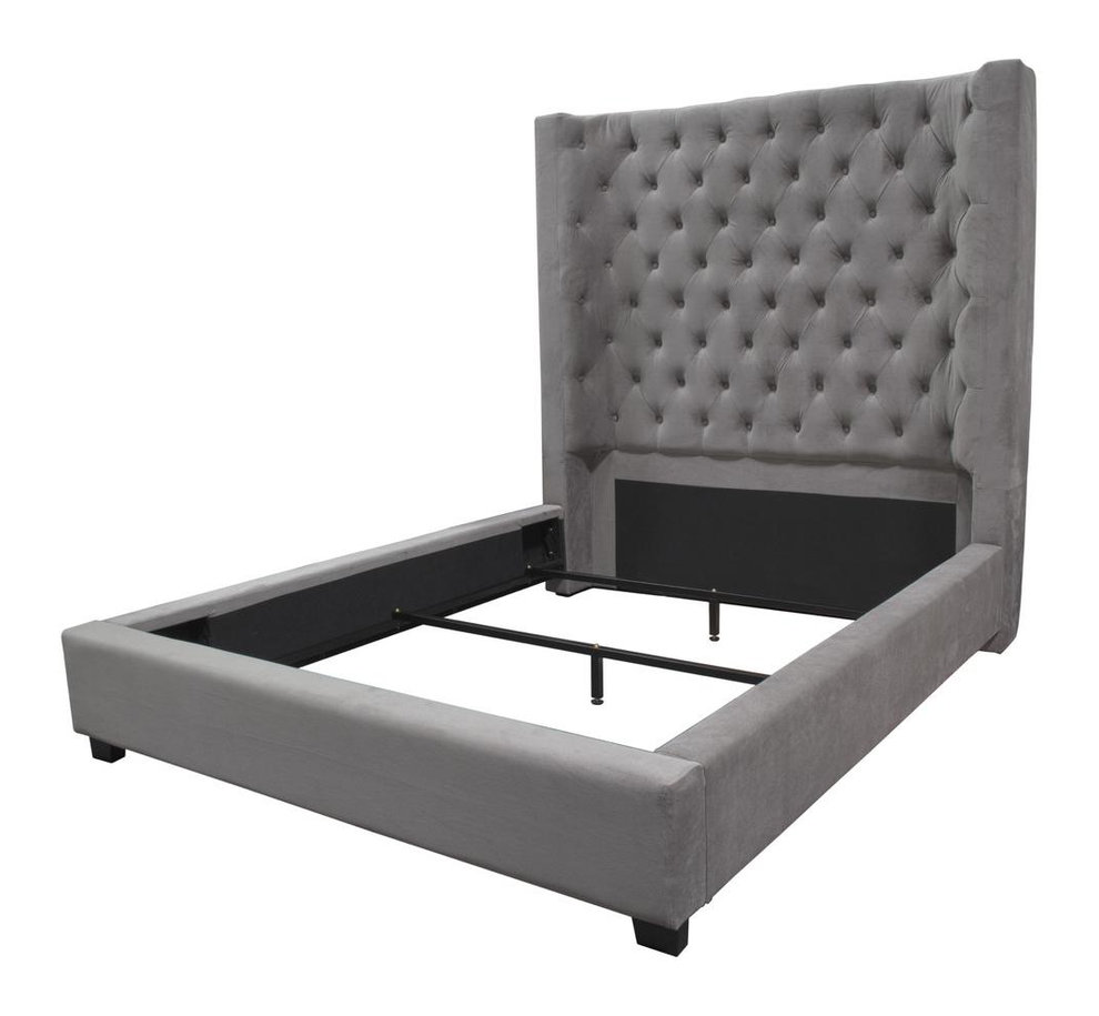 Jamie Upholstered Tower High Profile Contemporary Bed - Transitional ...