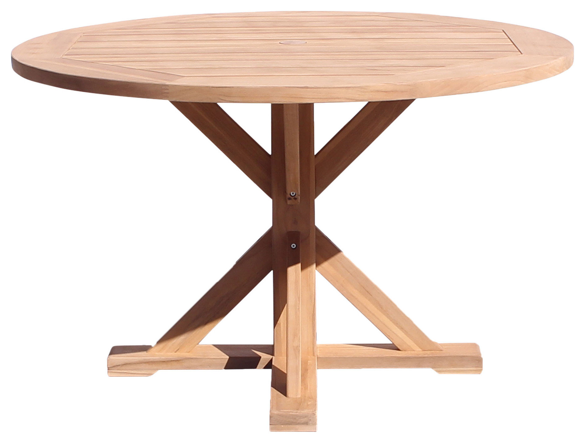 48" Round Flag Leg Dining Table - Transitional - Outdoor Dining Tables ...