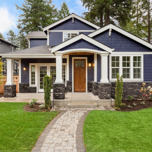 75 Beautiful Blue Two-Story Exterior Home Pictures & Ideas | Houzz