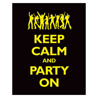 Keep Calm and Party On, archival print (avacado halftone), 11" x 14 ...