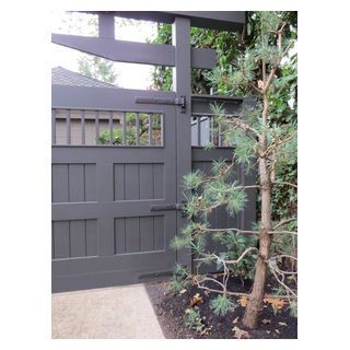 Asian-Inspired Driveway Gate with Bronze Heavy Duty Hardware - Asian ...