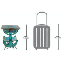 Anchors Aweigh Coastal Side Table - Beach Style - Outdoor Side Tables ...