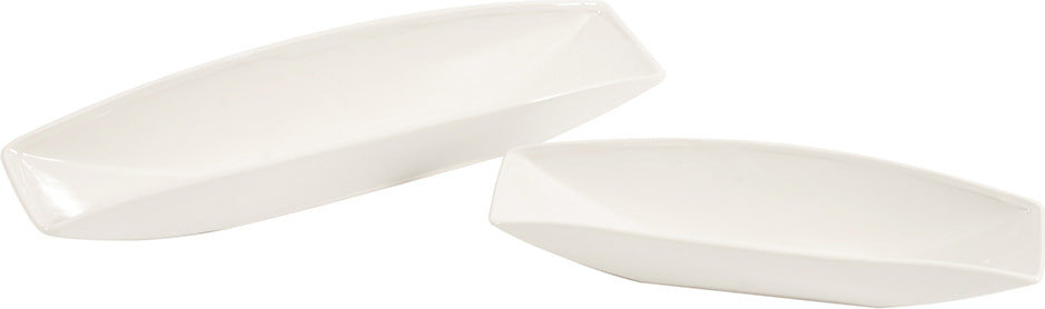 Wedding White Ceramic Tray Set - Contemporary - Serving Trays - by ...