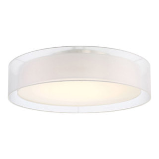 Modern Forms Metropolis 1-Light 30" LED Semi Flush Mount/3000K, Nickel ...