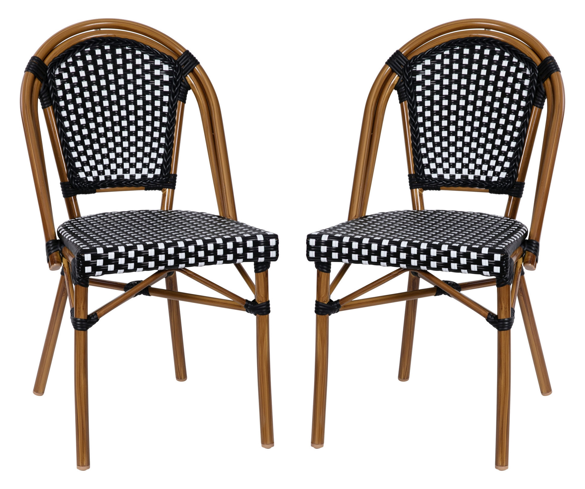 2PK Black, White Paris Chair - Tropical - Outdoor Dining Chairs - by ...