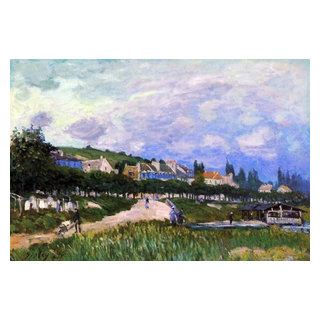 Alfred Sisley The Laundry, 18"x27" Wall Decal Print, 18x27 ...
