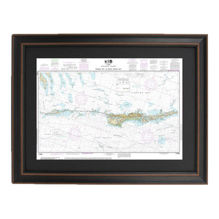 Framed Nautical Chart, Gulf Coast, Florida Keys Grassy Key to Bahia ...