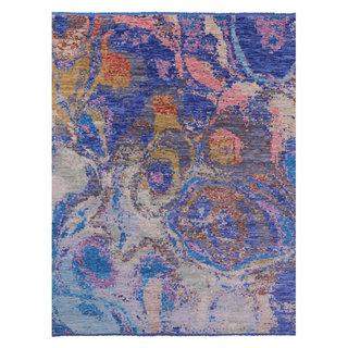 Handmade Modern Abstract Wool Rug 9' 0" X 11' 9" - Q20131, 9' 0" X 11 ...