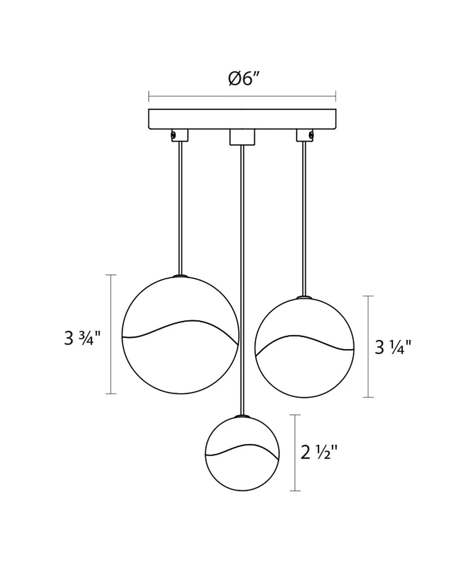 Grapes LED 3-Light Round Canopy Pendant, Small Grapes - Contemporary ...