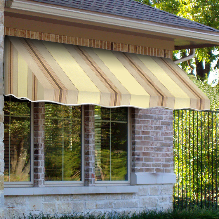 Awntech 4' San Francisco Acrylic Fabric Fixed Awning, 24" x 36 ...