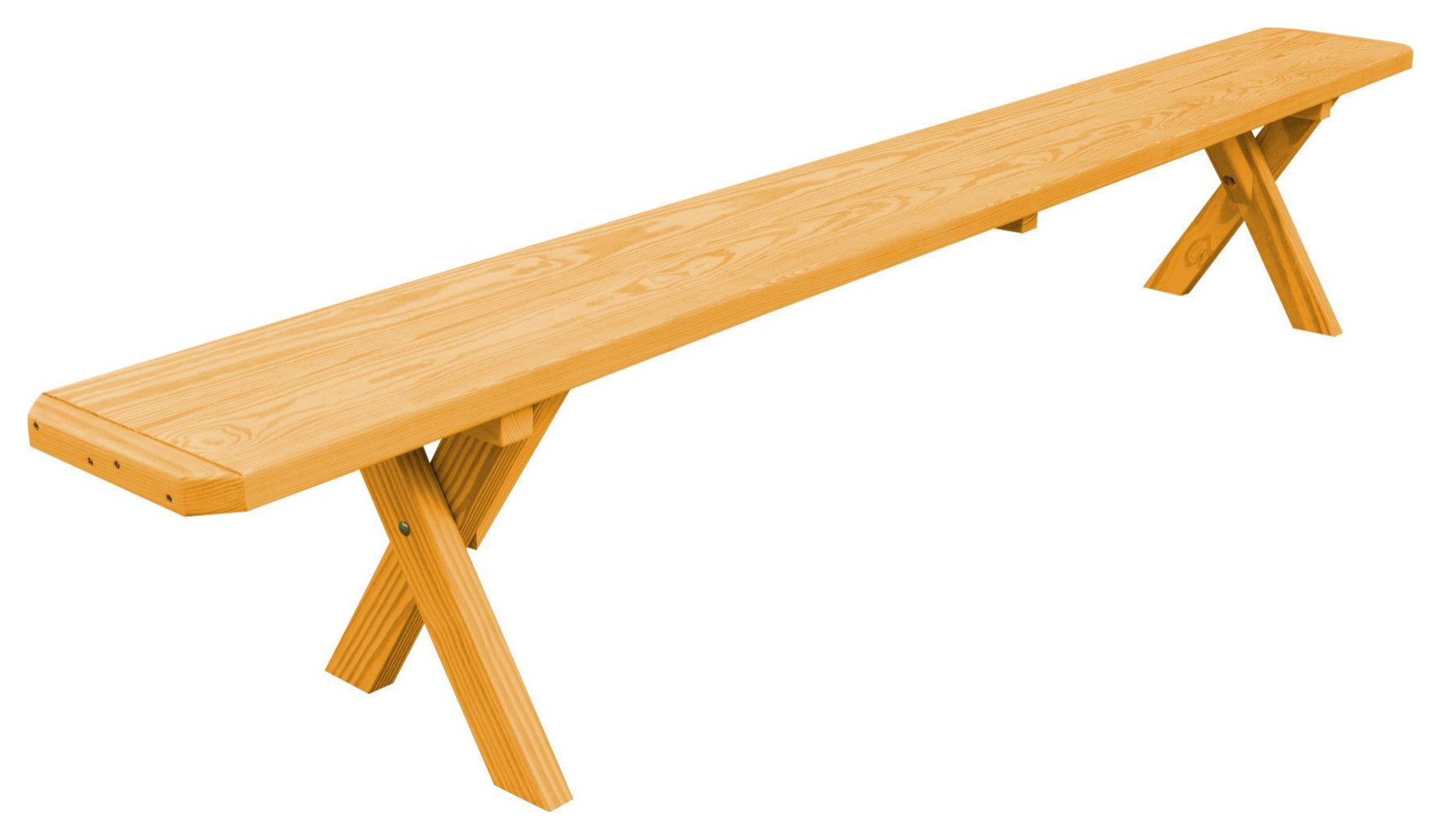 Cedar Cross-Leg Bench, 8 Foot - Transitional - Outdoor Benches - by ...