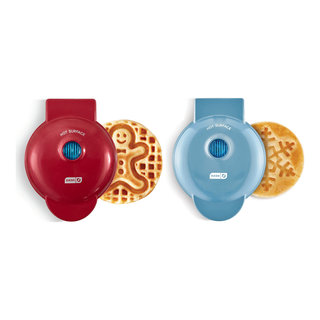DMW002AQ Mini Waffle Maker, 2 Pack for Individual Waffles Hash Browns ...