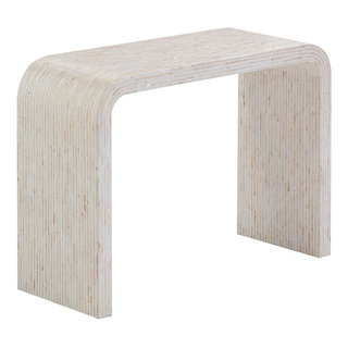 Opus Cream Capiz Shell Console Table - Beach Style - Console Tables ...