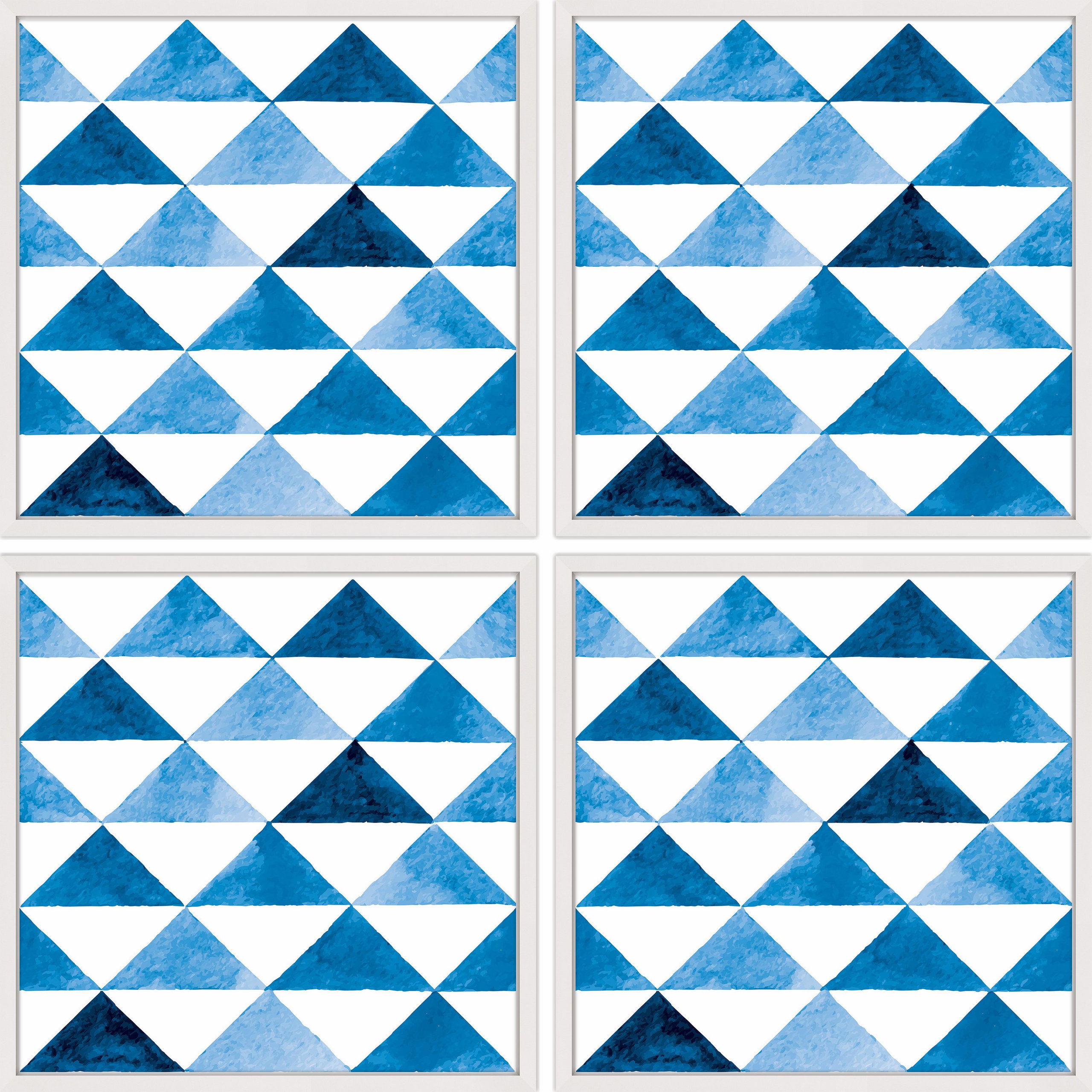 Triangle Board Quadriptych, 24x24, 36x36 - Contemporary - Prints And ...