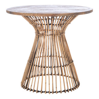 Safavieh Whent Round Accent Table - Tropical - Side Tables And End ...