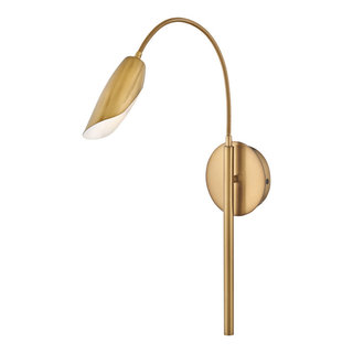 Bowery Single Light Sconce, Heritage Brass - Transitional - Wall ...