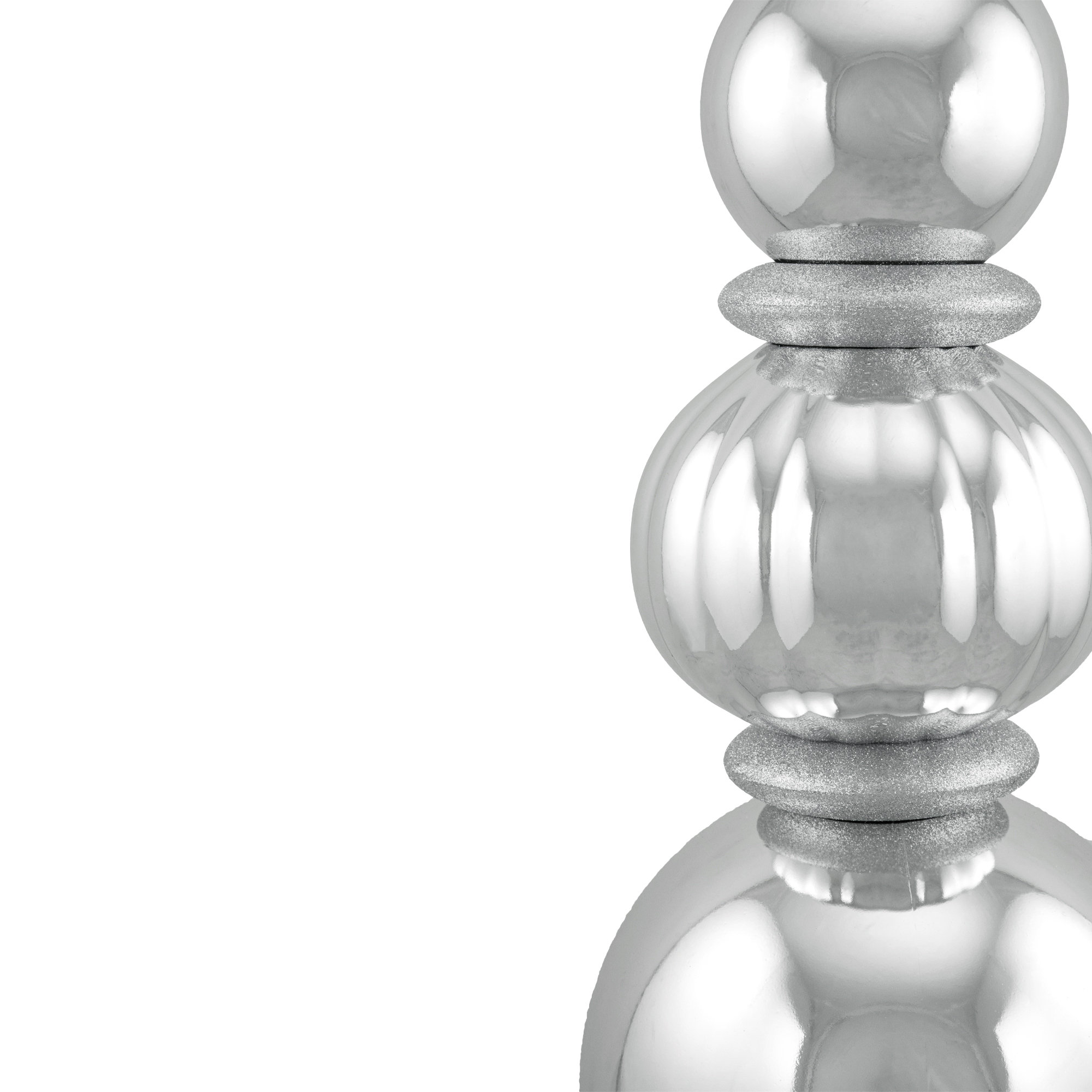 54" Shiny GlitteTopiary Finial Tower Commercial Christmas Decoration ...