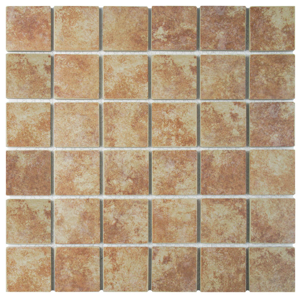 Colorado Quad Porcelain Mosaic Floor and Wall Tile - Traditional ...