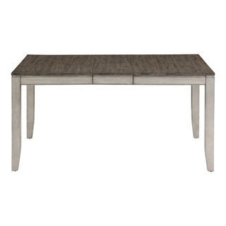 Abacus Two-tone Smokey Alabaster and Brown Dining Table with 12-inch ...
