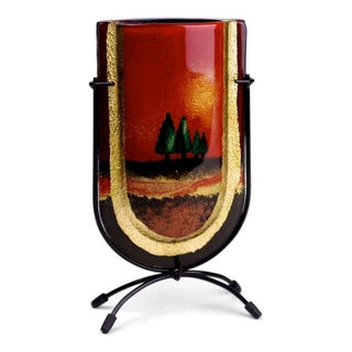 Benton Mini U-Shaped Vase - Modern - Vases - by Jasmine Art Glass | Houzz