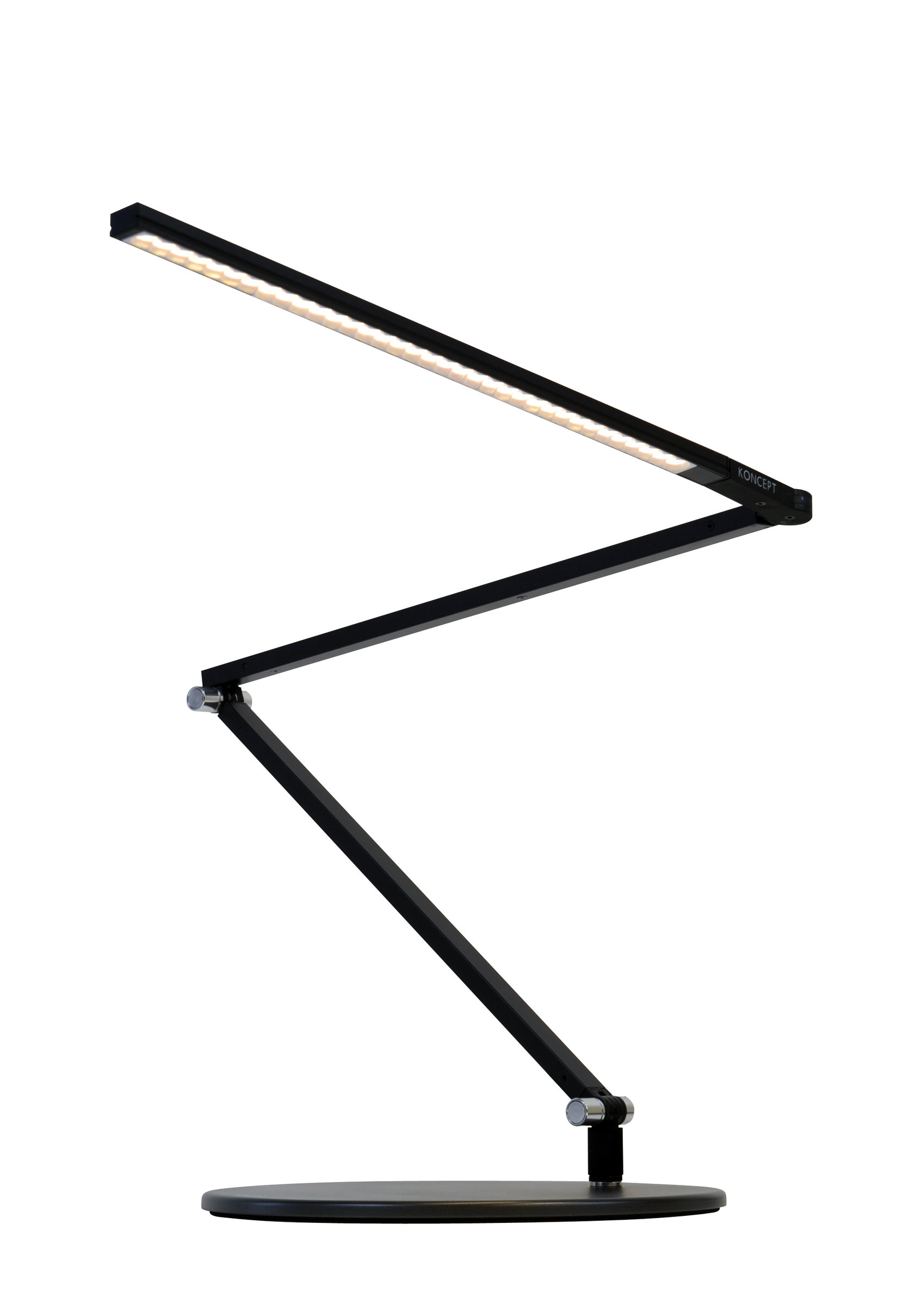 Z-Bar Slim Desk Lamp With Grommet Mount, Cool Light, Metallic Black ...