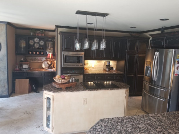Kitchen of the Week: Wood and Black Cabinets and Better Flow