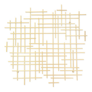 Iquara Small Gold Abstract Metal Wall Art - Contemporary - Metal Wall ...