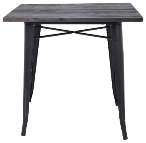 Tolix Dining Table With Wood Top - Industrial - Dining Tables - by ...