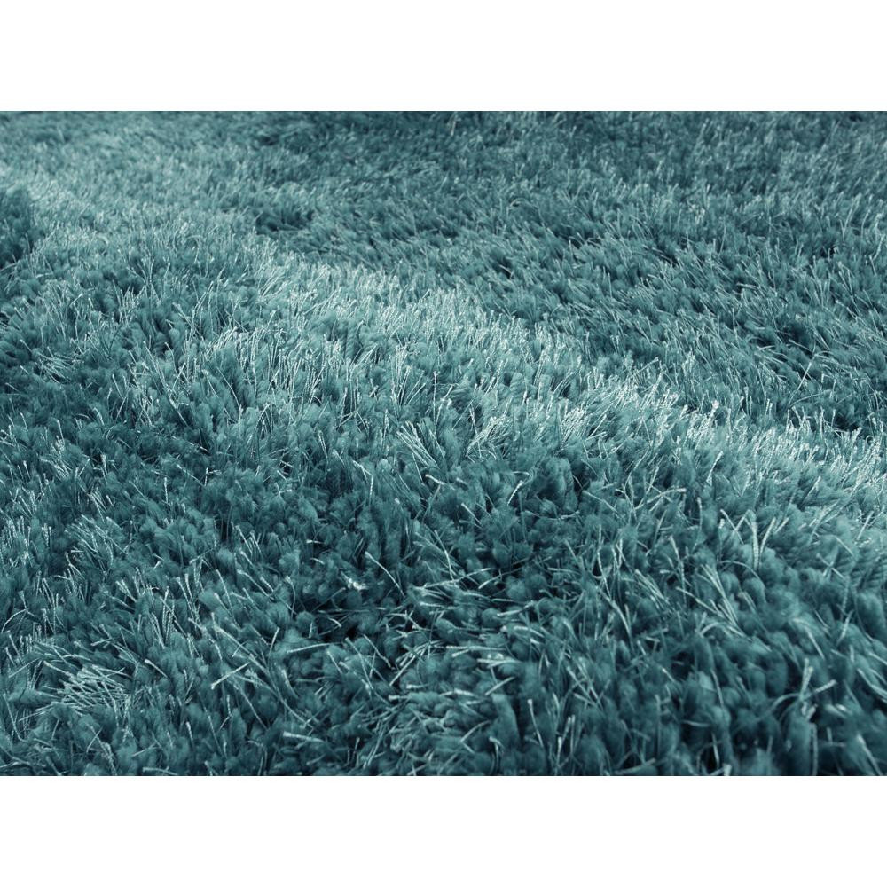 Illustrations Suma Aqua Polyester Shag Area Rug, 5'x7'6", 5'x7'6 ...