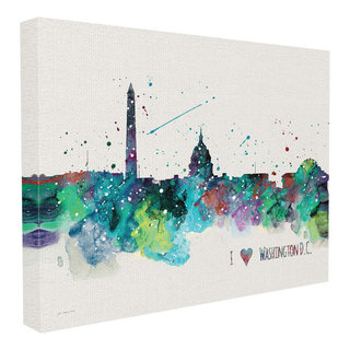 I Love DC Paint Splatter, 16x20 - Contemporary - Prints And Posters ...