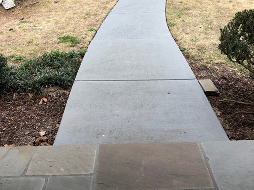 Painting concrete walkway