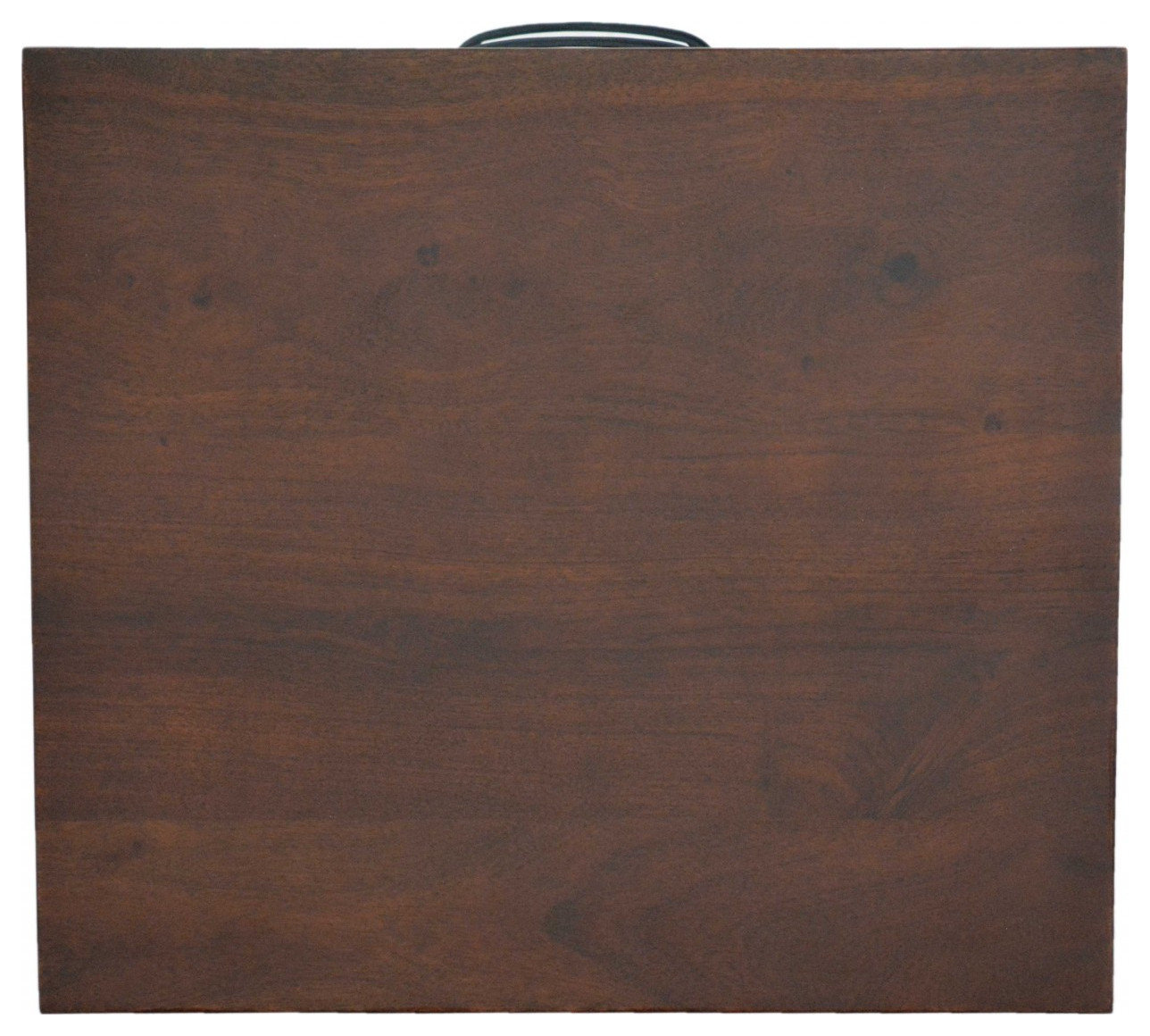 HomeRoots Contemporary Dark Acacia Black Inverted Frame Nightstand ...