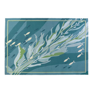 Floating Sea Grass Homefires Sea Themed Coastal Area Rug, 7x5' - Beach ...
