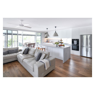 White sharknose kitchen joinery - Modern - Kitchen - Sydney - by ...