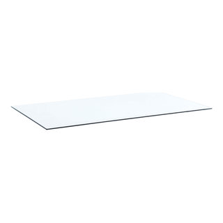 72x40" 12mm Rectangular Glass Top Clear - Modern - Table Tops And Bases ...
