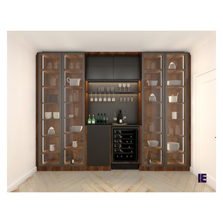 Wine Bar Unit & Crockery Unit in Bronze Expressive Oak! Inspired ...