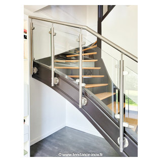 Balustrade inox et verre balancé - Moderne - Escalier - Paris - par ...