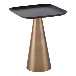 Johnnie Scatter Table - Burnished Brass/Black - Contemporary - Side ...
