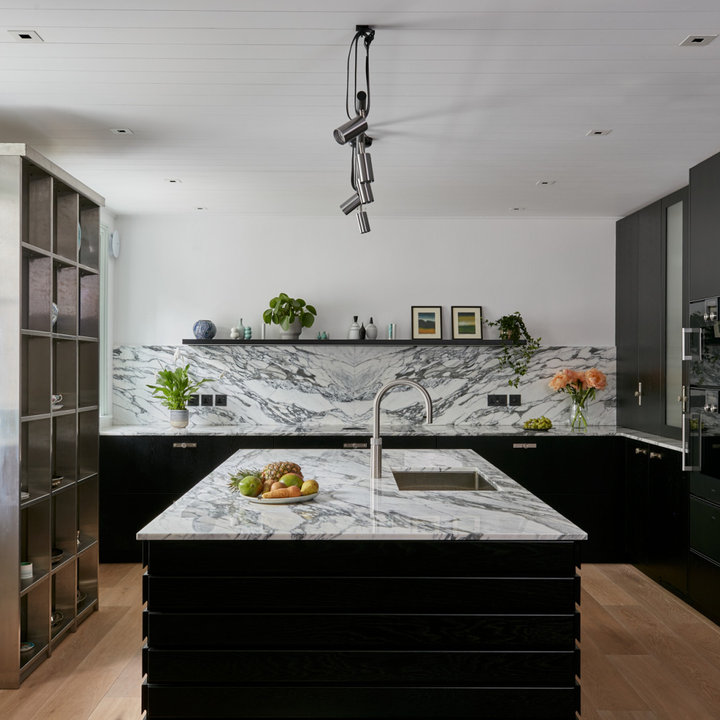 75 Beautiful Kitchen with Marble Worktops Ideas and Designs - March ...