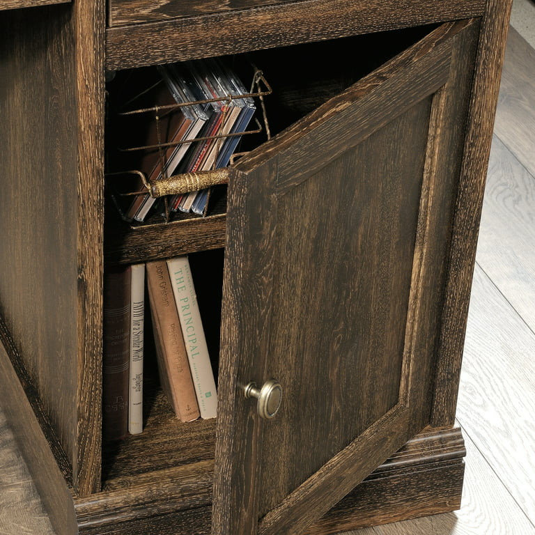 Rustic Desk, Spacious Crown Molded Top With Full Extension File Drawer ...