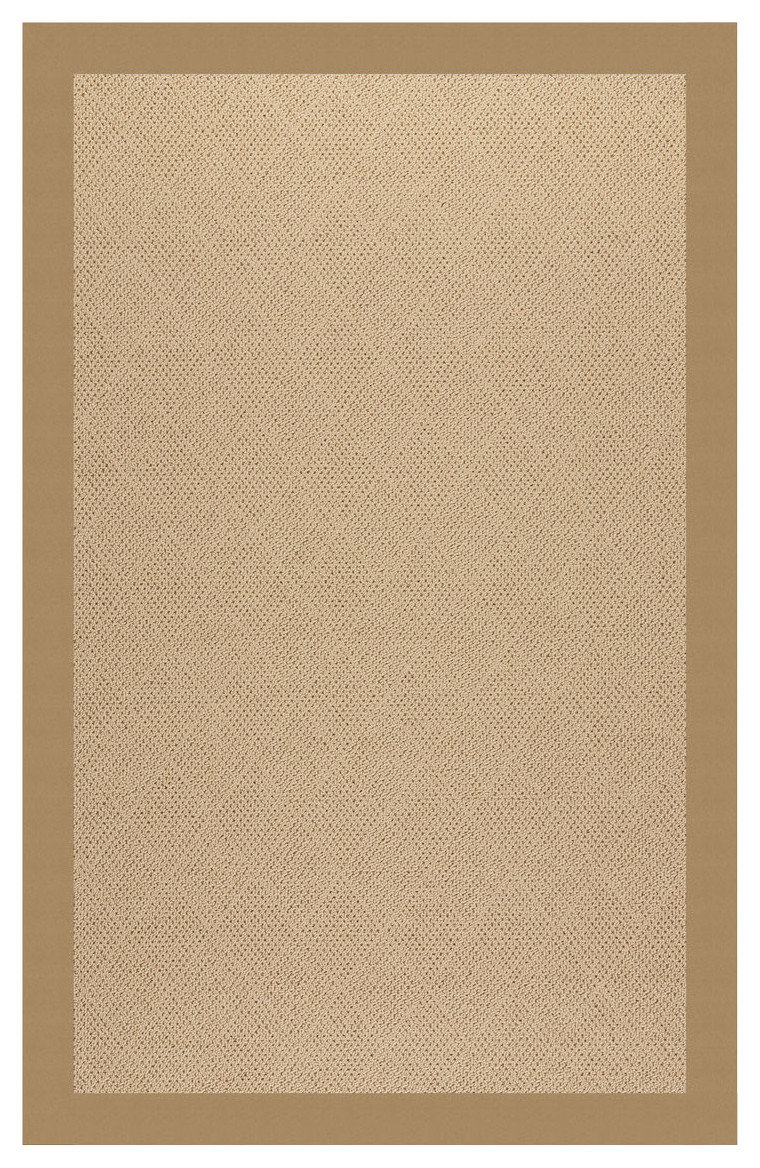 Zoe-Cane Wicker Machine Tufted Rectangle Rug, Light Gold, 9'x12 ...